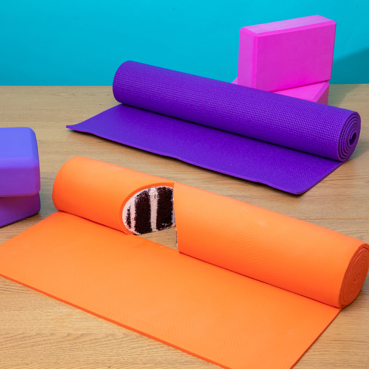 Yoga Mat & Blocks Cake – HOW TO CAKE IT