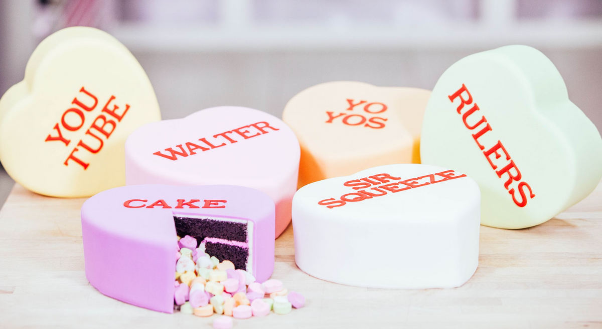 Conversation Hearts Mini Cakes – HOW TO CAKE IT